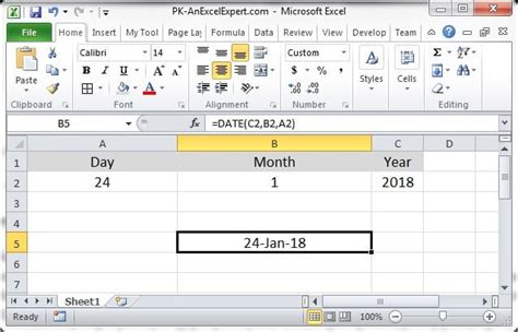 DATE Formula PK An Excel Expert