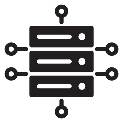 Premium Vector Server Connestion Linear Icon Data Storage Service