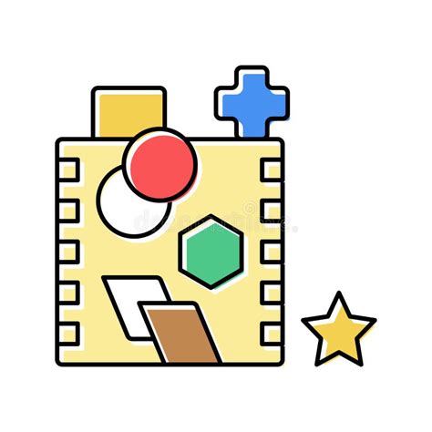 Shape Sorting Color Icon Vector Illustration Stock Vector Illustration Of Puzzles Track