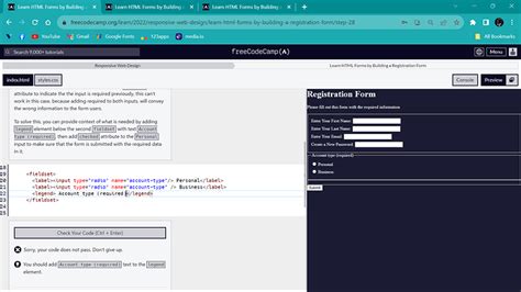 Learn HTML Forms By Building A Registration Form Step HTML CSS