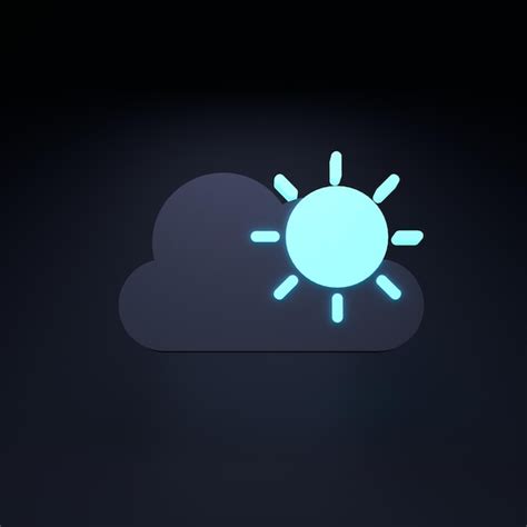 Premium Photo Weather Icon 3d Render Illustration