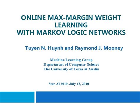 Online Maxmargin Weight Learning With Markov Logic Networks