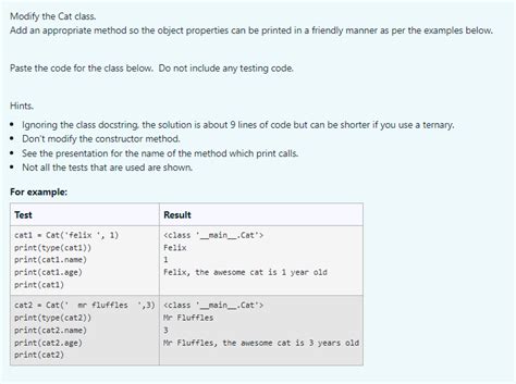 In Python Please The Class Does Not Generate Chegg