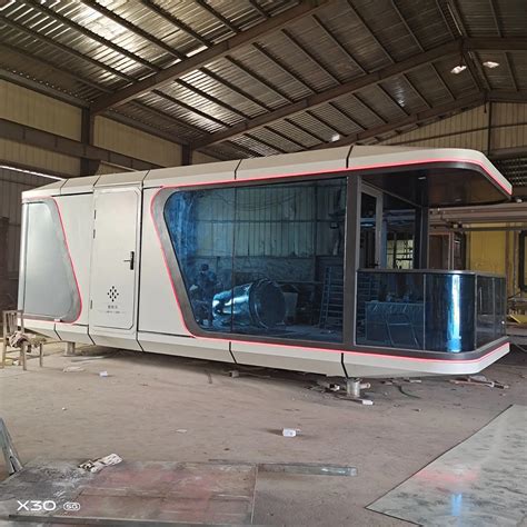 Steel Structural Frame Prefabricated Container Tiny Cabin Space Capsule House Homes With Factory