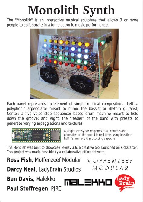 Github Paulstoffregen Makerfaire Monolith Synth