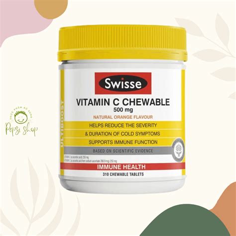 Swisse Vitamin C Chewable Tablets 500mg Chewable Tablets Shopee Malaysia