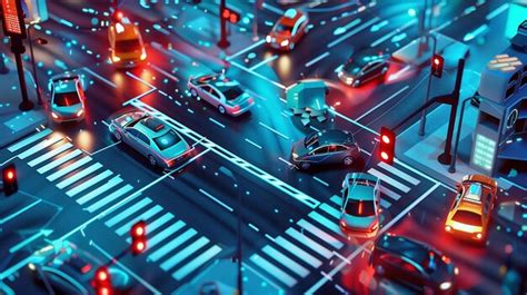Smart Transportation With Autonomous Vehicles Premium Ai Generated Image