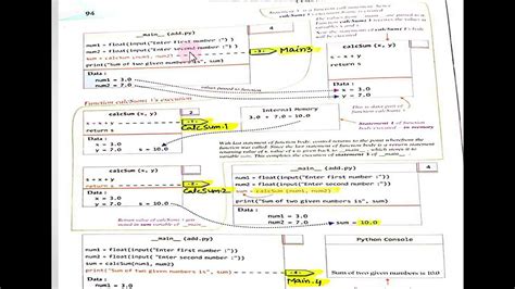 Computer Science With Python Class Xii Flow Of Execution In Function Call Part 2 Youtube