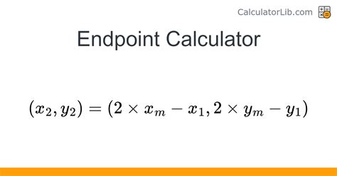 Endpoint Calculator From Midpoint For 2d Coordinates Online Calculator