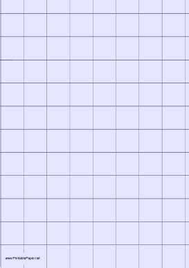 Printable Graph Paper Light Blue One Inch Grid A4