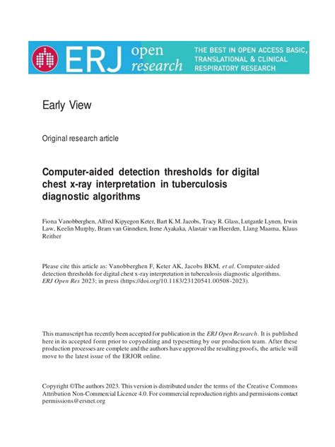 Pdf Computer Aided Detection Thresholds For Digital Chest X Ray