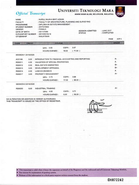 Official Transcript 2 Pdf Official Transcript 2 Pdf