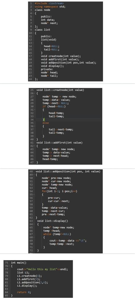 Solved Data Structures Linked List Please Complete This Chegg