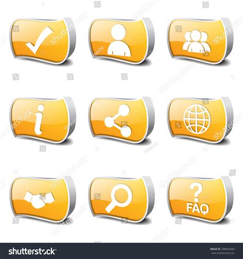Web Internet Yellow Vector Button Icon Vector De Stock Libre De