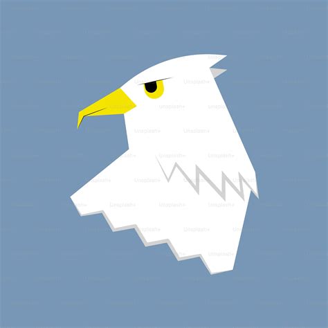 파란색 배경에 노란색 부리를 가진 흰색 새 벡터 Unsplash의 대머리독수리 이미지