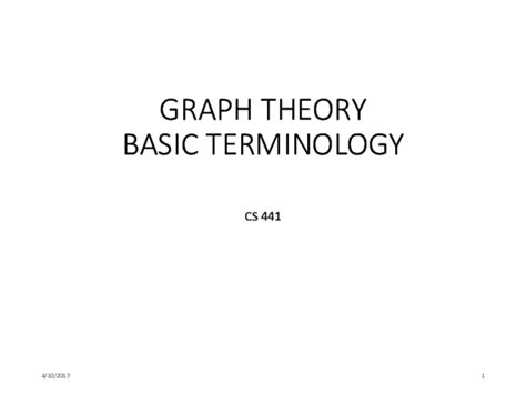 Pdf Graph Theory Basic Terminology