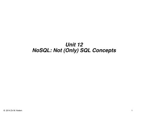 ppt unit 12 nosql not only sql concepts powerpoint presentation free download id 2525636