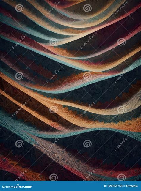 Abstract Swirling Layered Patterns With A Gradient Of Dark To Light