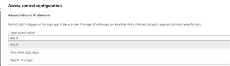 How To Define Workflowsettings In A Azurermlogicappworkflow Terrafrom Code To Any Ip