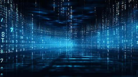 Premium Ai Image Abstract Digital Background With Binary Code And Ai Algorithms Running