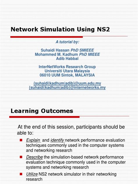 Network Simulation Using Ns2 A Tutorial By Pdf Simulation Computer Network