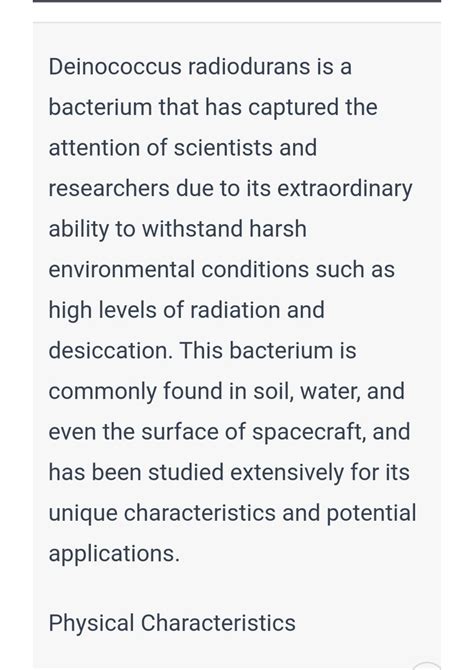 Solution Introduction To Deinococcus Radiodurans Studypool