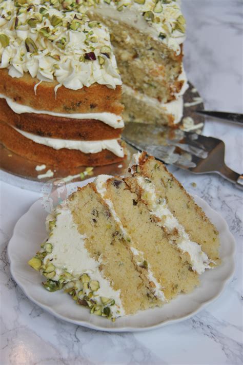 White Chocolate And Pistachio Cake Janes Patisserie