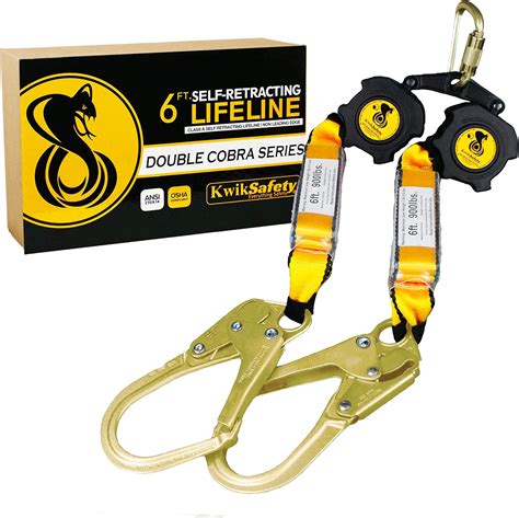 Buy Kwiksafety Charlotte Nc Cobra 6 Poly Web No Tangle Self Retracting Lifeline Twin Leg Ansi