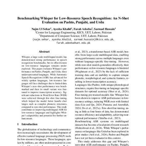 Benchmarking Whisper For Low Resource Speech Recognition An N Shot Evaluation On Pashto