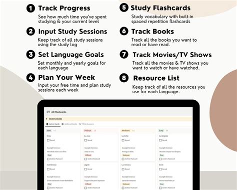 notion language learning template notion language template language