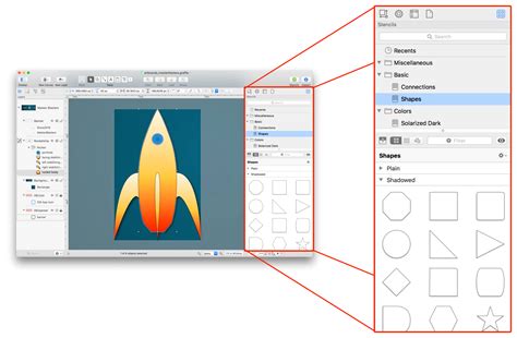Omnigraffle 7 11 Reference Manual For Macos Using Curating And Creating Stencils