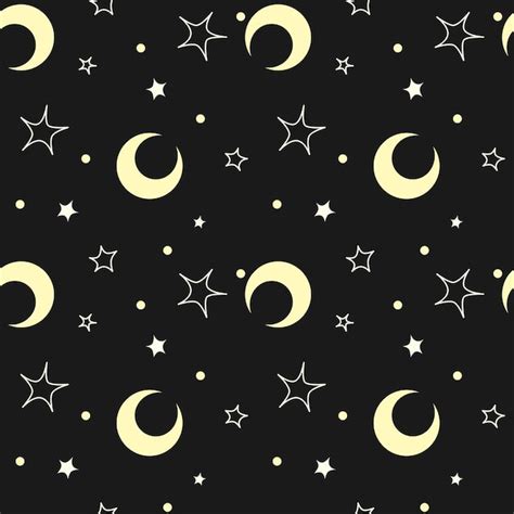 Padr O Sem Costura Espa O E C U Estrelado Em Branco E Azul Escuro Vetor Premium