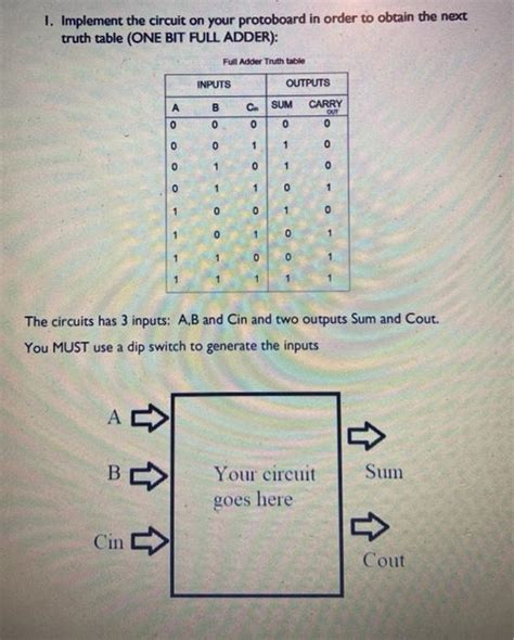 solved 1 implement the circuit on your protoboard in order