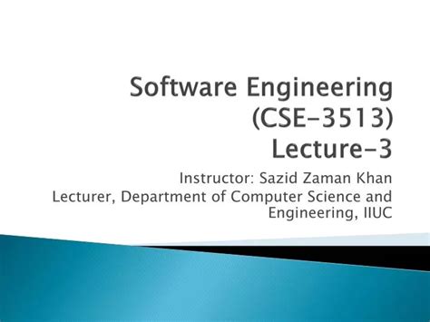 Ppt Software Engineering Cse 3513 Lecture 3 Powerpoint Presentation