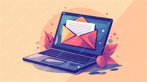 Professional Vector Mail And Laptop Flat Style Icon Premium Ai Generated Vector