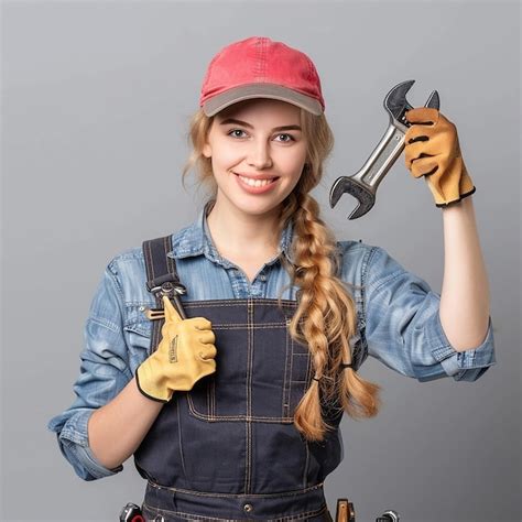 Skilled Female Technician Ready For Precise Repairs And Maintenance Tasks Premium Ai Generated