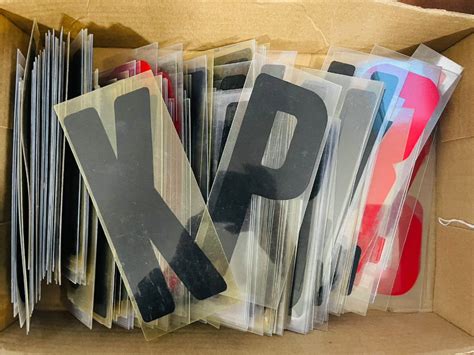 Large Vintage Plexiglass Sign Letters And Numbers