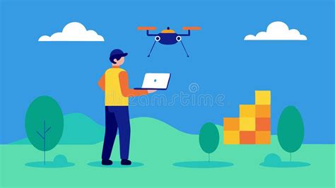 Field Mapping A Drone Flying Over A Large Field Creating A Digital Map