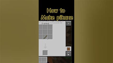 How To Make Picaxe In Minecraft Minecraft Short Viralshorts Youtube