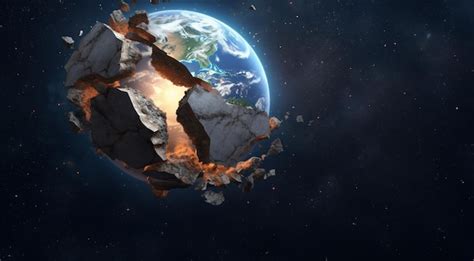 Premium Photo Earth Exploding Planet Earth Explode In Space War Atomic Explosion Hydrogen Bomb