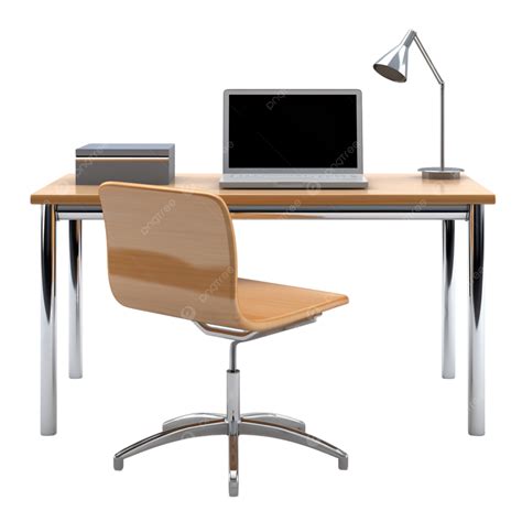 노트북과 의자가 장착 된 미니멀리스트 목재 책상 생산성을위한 깨끗한 기능적 작업 공간을 제공합니다 책상 활기 없는 미니멀리스트 Png 일러스트 및 이미지 에 대한 무료