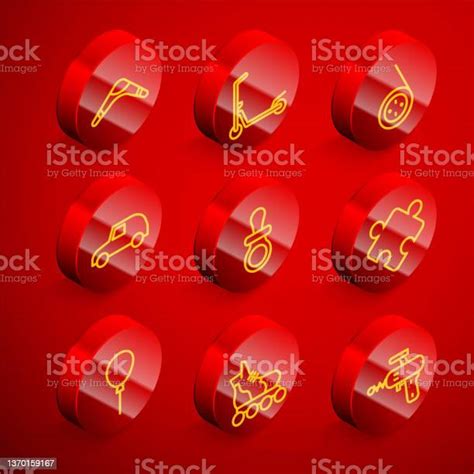 세트 라인 부메랑 스쿠터 요요 장난감 장난감 자동차 아기 더미 젖꼭지 퍼즐 조각 리본과 롤러 스케이트 아이콘 풍선 벡터 0명에 대한 스톡 벡터 아트 및 기타 이미지 Istock