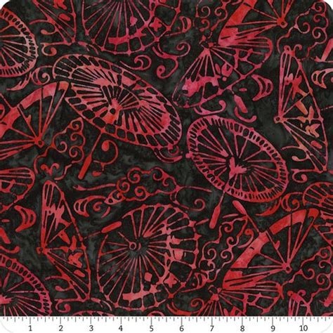 Bamboo Garden Artisan Batiks Licorice Parasols Yardage Sku 22214 182