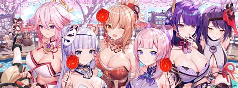 Hot Anime Girls Of Genshin Impact K Wallpaper Download