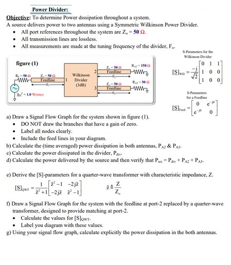 Solved Power Dividerobjective To Determine Power