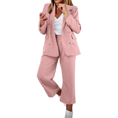 Jhlzhs Pant Suits For Women Dressy Casual 2 Piece Set Women Casual