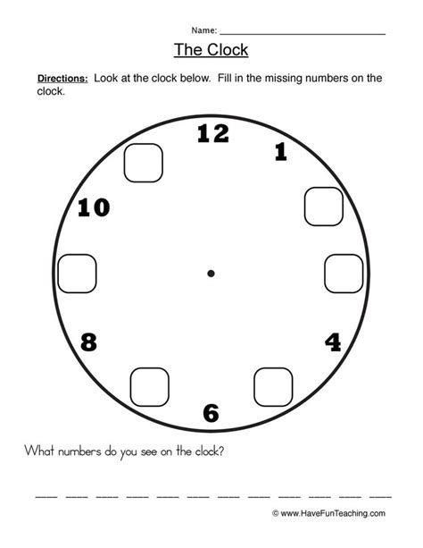 Clock Worksheets 1st Grade