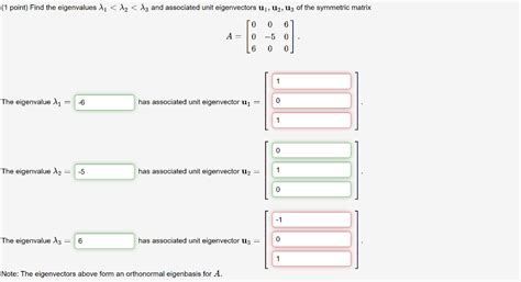 Solved Point Find The Eigenvalues Chegg Com