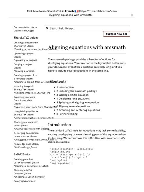 aligning equations with amsmath sharelatex online latex editor pdf