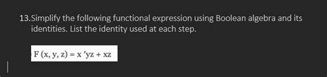 13simplify The Following Functional Expression Using